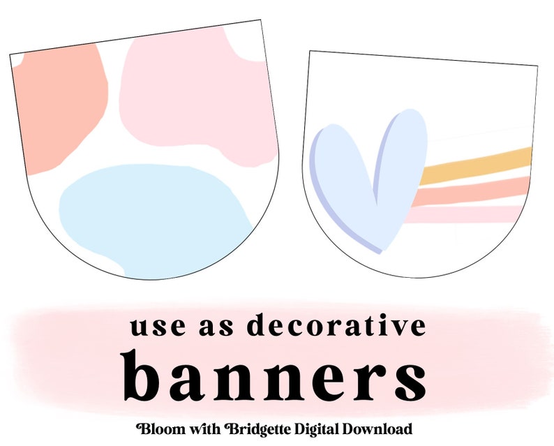 Modern Pastel Classroom Banners Buntings Printable Classroom - Etsy