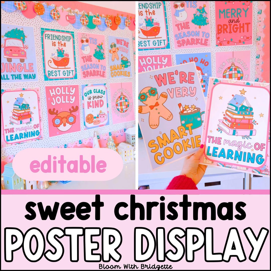 Christmas Classroom Posters, Editable Classroom Posters, December ...