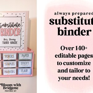Editable Substitute Binder, Daily Subbing, Maternity Leave Binder, Long ...