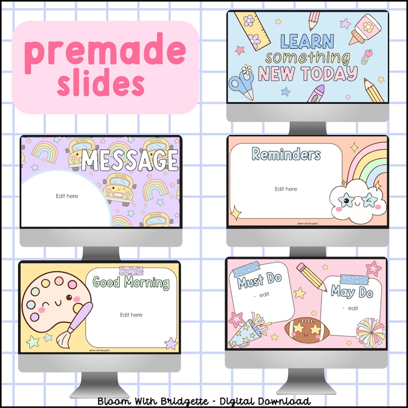 Composition Notebook Classroom Slides: Editable Templates (canva ...