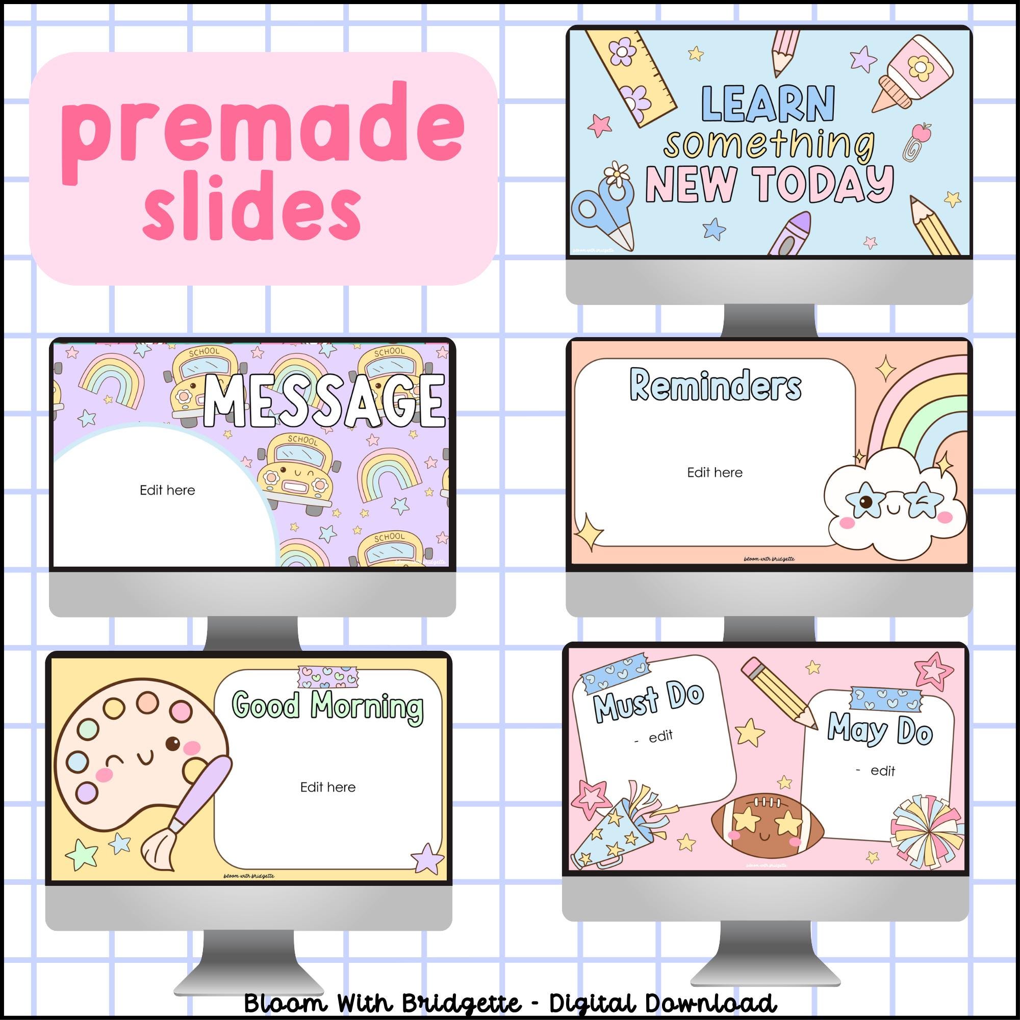 Composition Notebook Classroom Slides: Editable Templates (canva ...