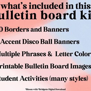 Back to School Bulletin Board and Student Activity, Printable Classroom ...