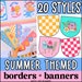Retro Summer Bulletin Borders and Banners, Printable Summer Classroom ...