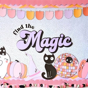 Retro Halloween Bulletin Board Kit and Student Activity, Fall Bulletin ...