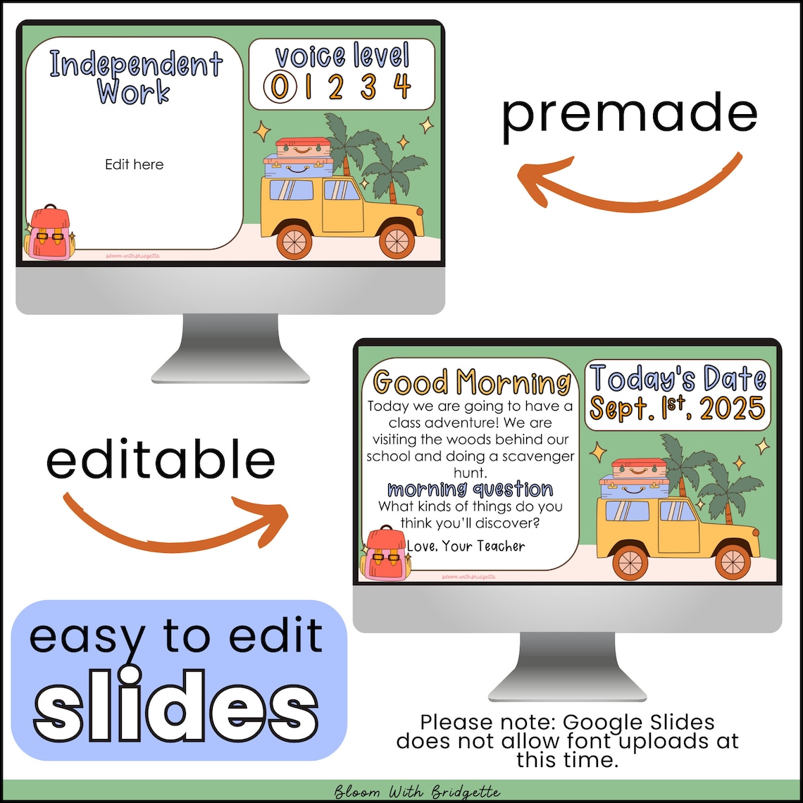 Camping Classroom Slide Templates, Daily Google Slides and Powerpoint ...