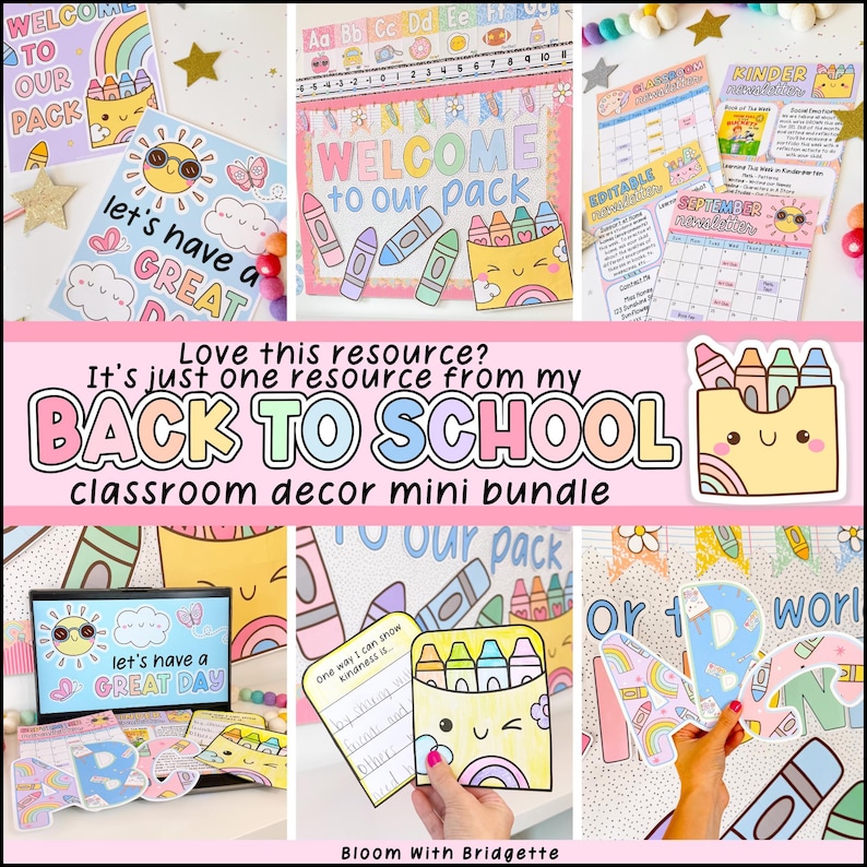 Bilingual Back to School Bulletin Board Kit: Kindness Classroom Decor ...