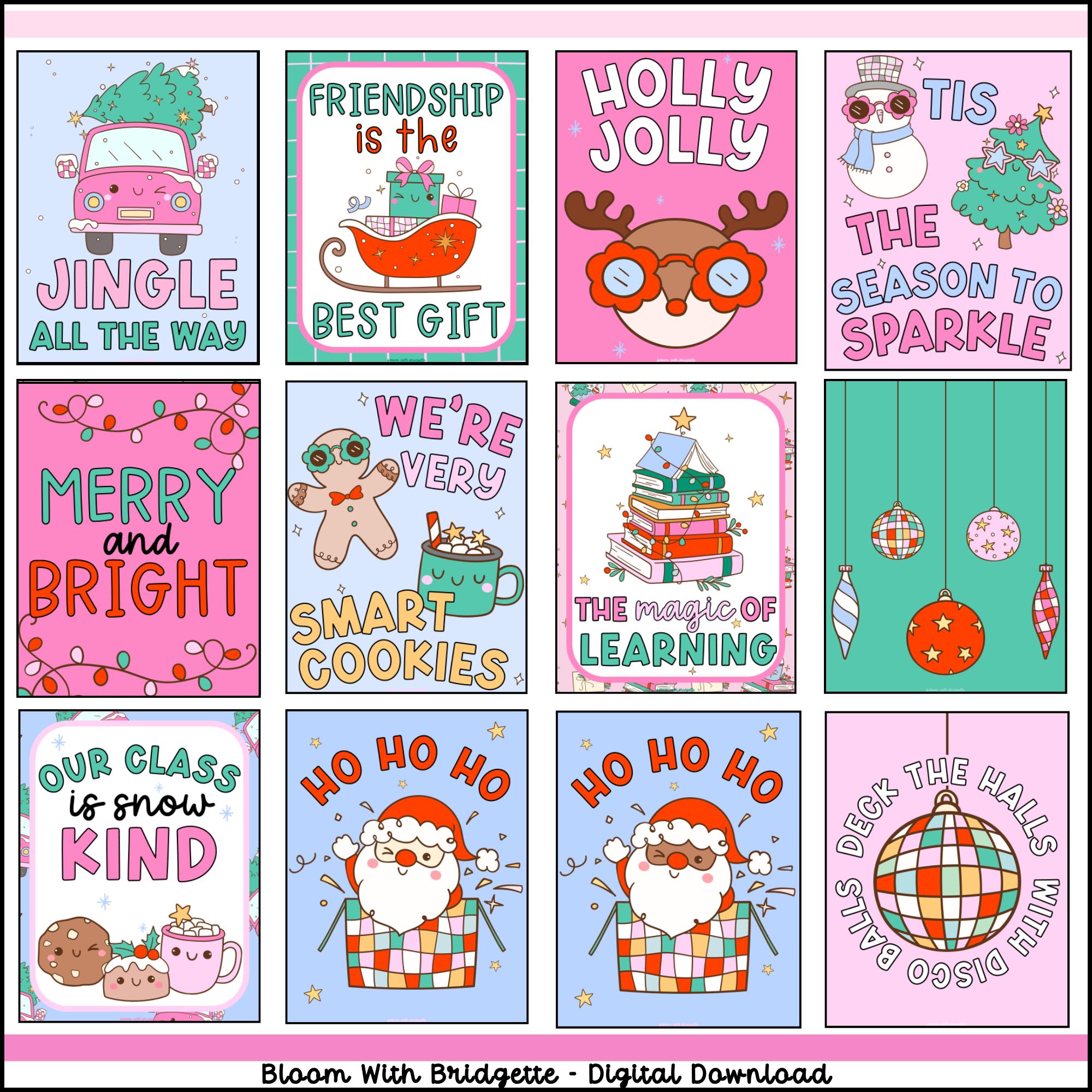 Christmas Classroom Decor Bundle, Bulletin Board, Classroom Slides ...