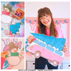 Retro Christmas Classroom Decor Bundle, Winter Bulletin Board ...