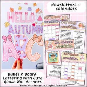 Fall Goose Classroom Decor Bundle, Bilingual Bulletin Board, Posters ...