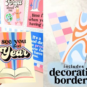 Retro End of Year Classroom Posters, Easy Bulletin Board Display ...