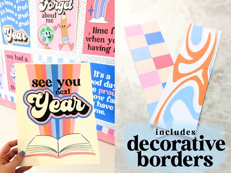 Retro End of Year Classroom Posters Easy Bulletin Board - Etsy