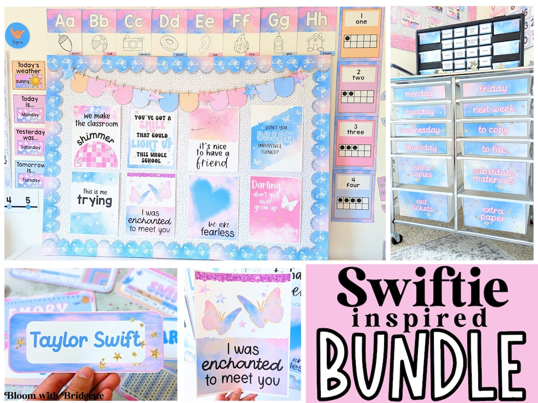 Swiftie Inspired Classroom Decor Bundle, Taylor Swift Inspired ...