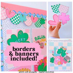 St. Patricks Day Bulletin Board, Editable Retro St. Pattys Day Posters ...