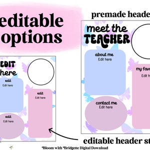 Swiftie Inspired Meet the Teacher Letters, Editable Meet the Teacher ...