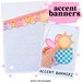 Retro Summer Bulletin Borders and Banners, Printable Summer Classroom ...