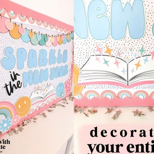 New Year Bulletin Board and Student Goal Setting Activity Printable New ...