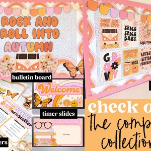 Retro Fall Posters, Fall Bulletin Board Display, Autumn Classroom Door ...