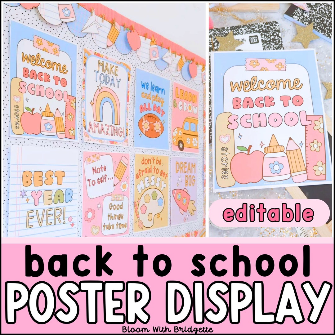 Back to School Classroom Posters, Editable Posters, Back to School ...