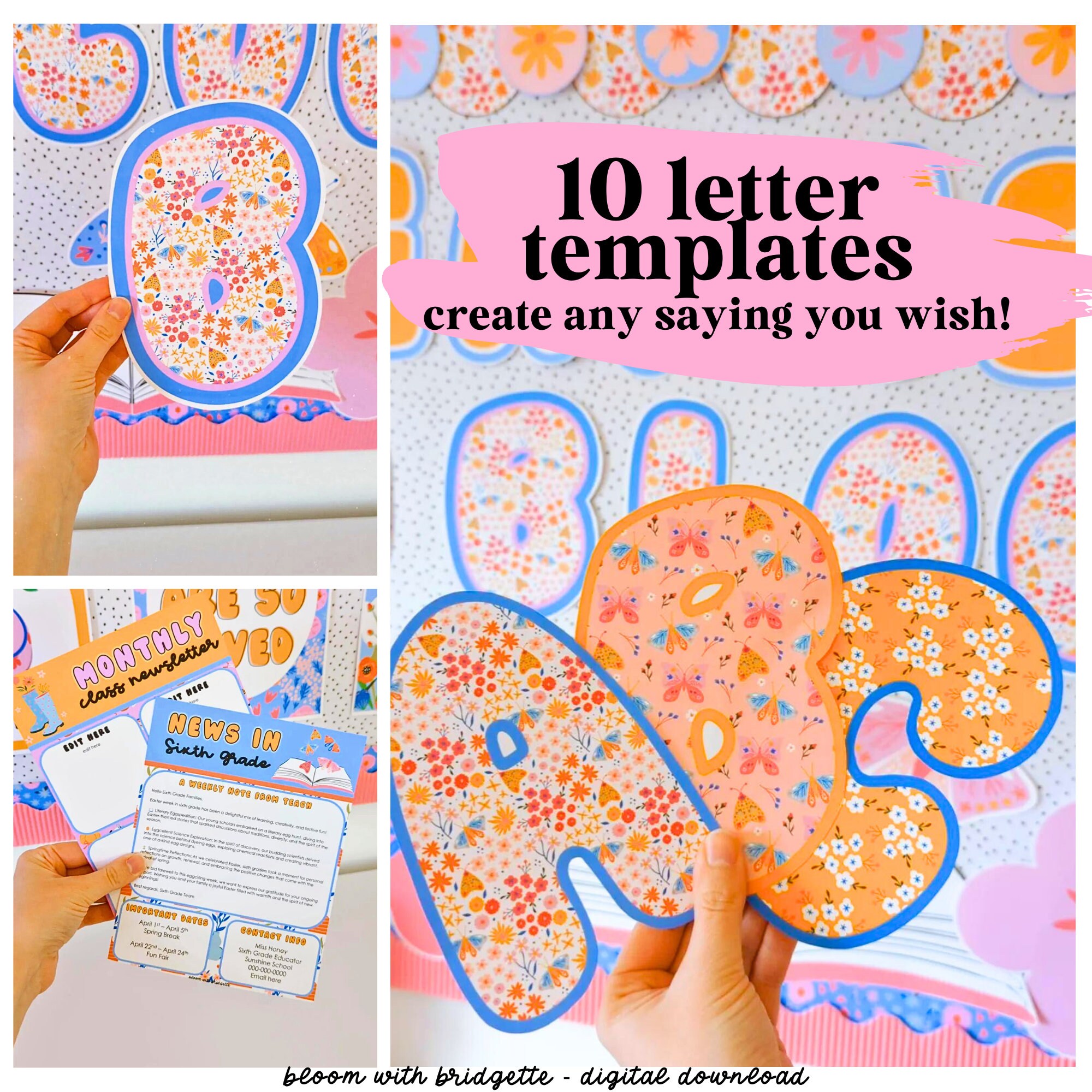 Bright Spring Classroom Decor Bundle, Bulletin Board, Posters ...
