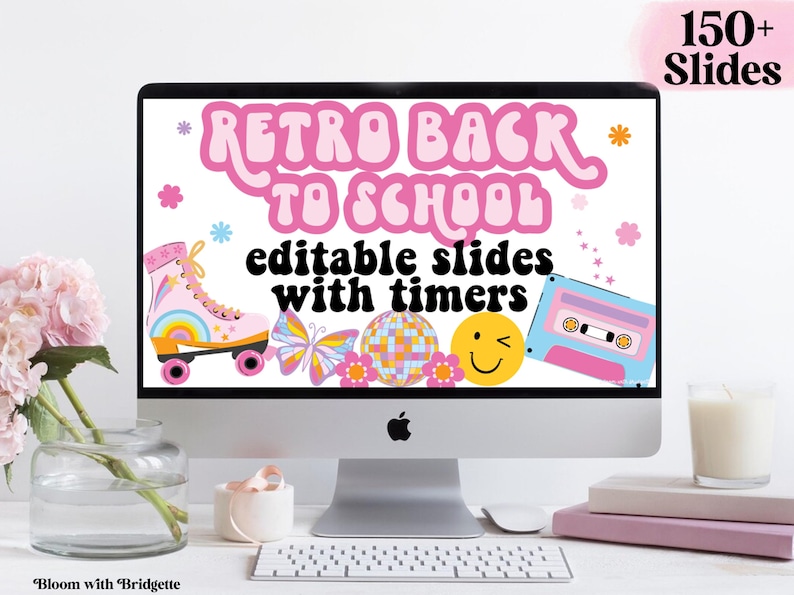 Retro Back to School Slides With Timers, Editable Classroom Decor ...