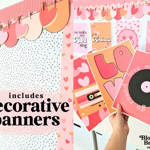 Retro Valentine's Day Classroom Posters, February Bulletin Board ...
