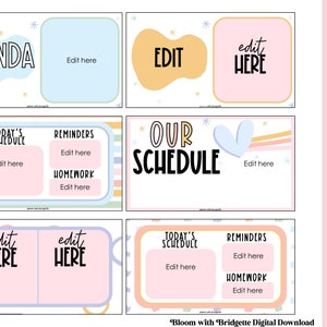 Modern Pastel Editable Slide Templates, Editable Classroom Decor ...