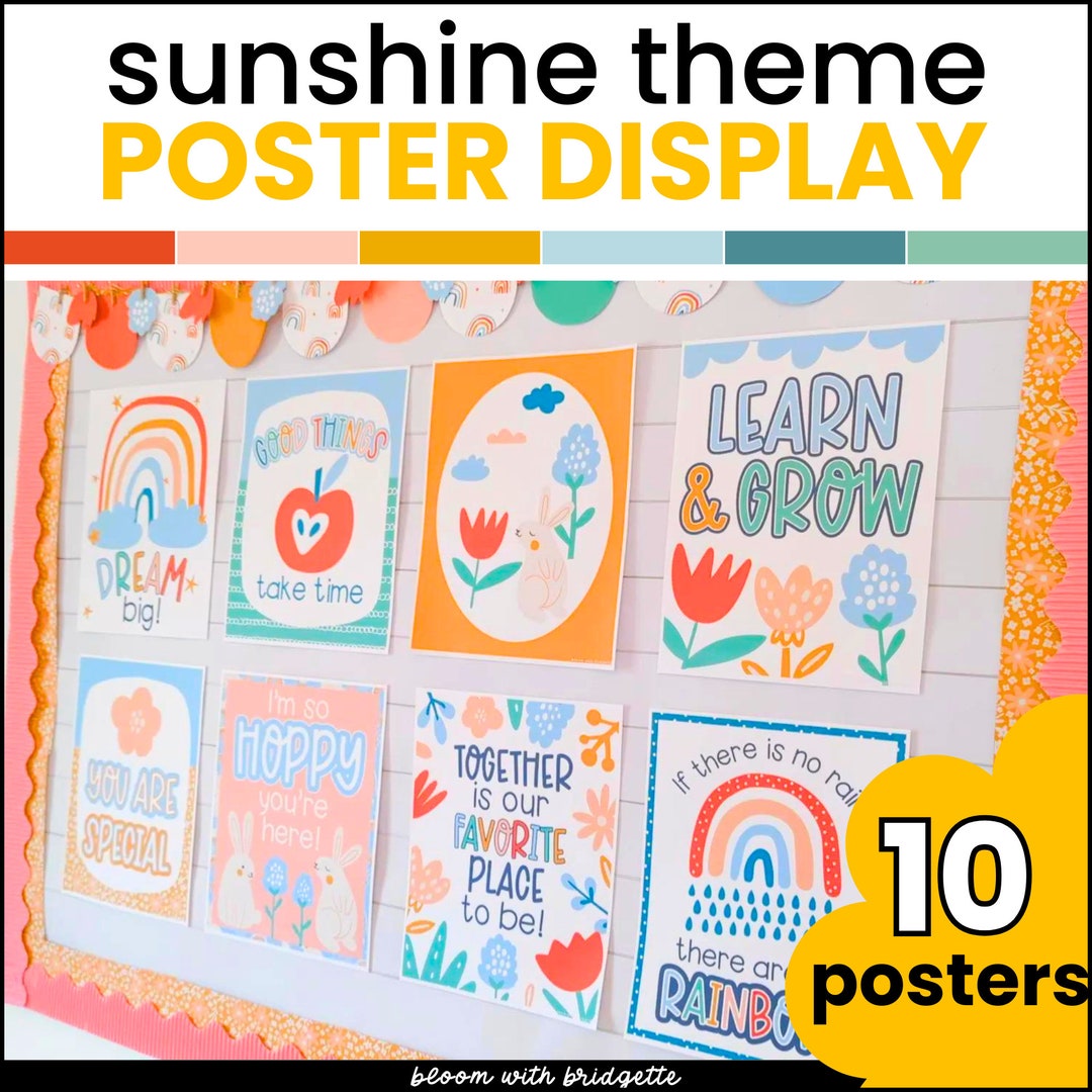 Sunshine Classroom Poster Display, Colorful Classroom Decorations, Text ...