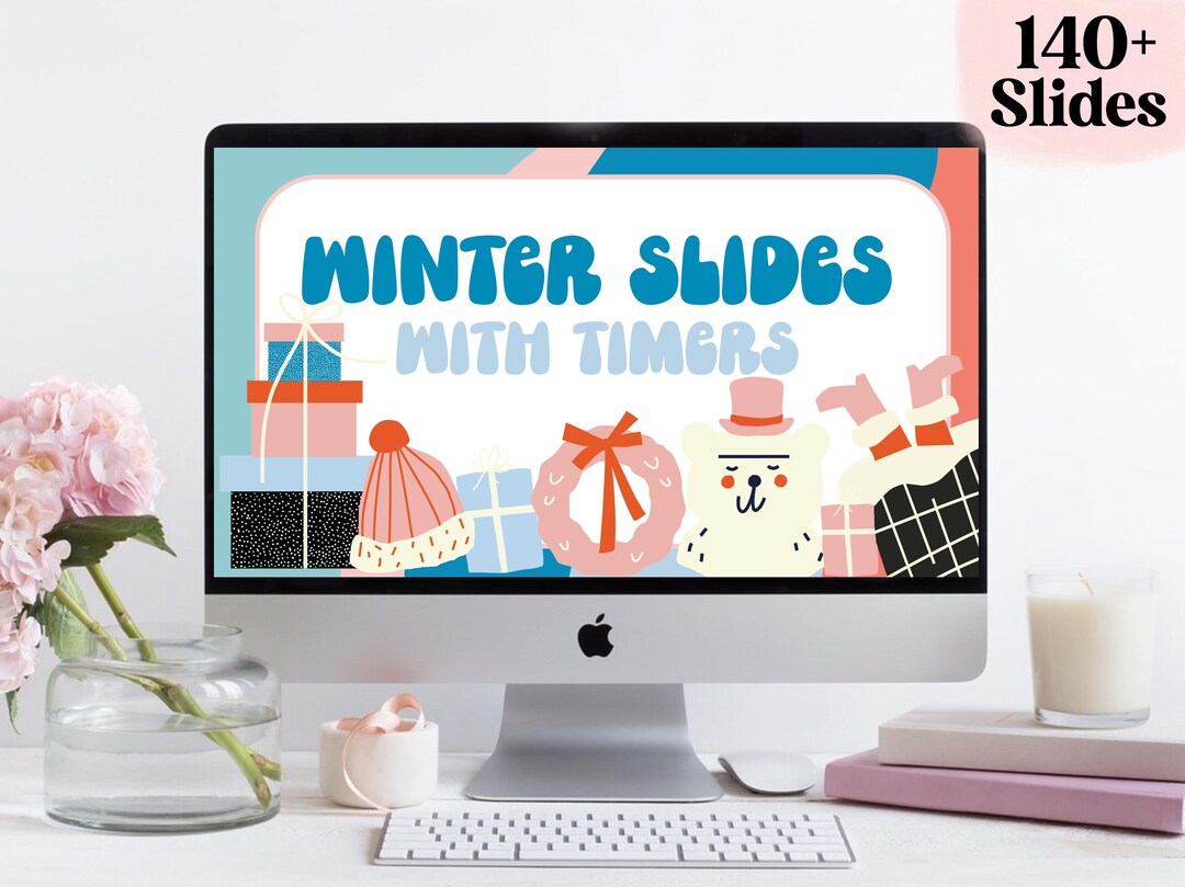 Christmas Slides, Winter Slide Templates, December Classroom Decor ...