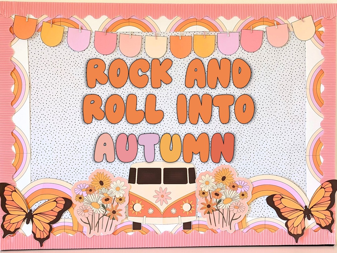 Retro Fall Bulletin Board Kit and Student Activity, Autumn Bulletin ...