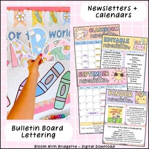 Colorful Back to School Classroom Decor Bundle, Bilingual Bulletin ...