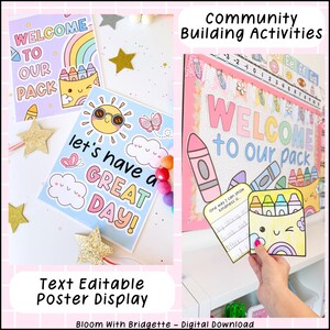Colorful Back to School Classroom Decor Bundle, Bilingual Bulletin ...