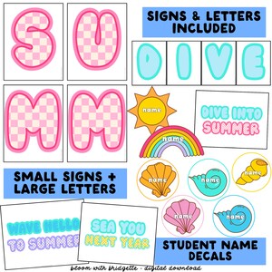 Retro Summer Bulletin Board, End of Year Bulletin Board, Summer Craft ...