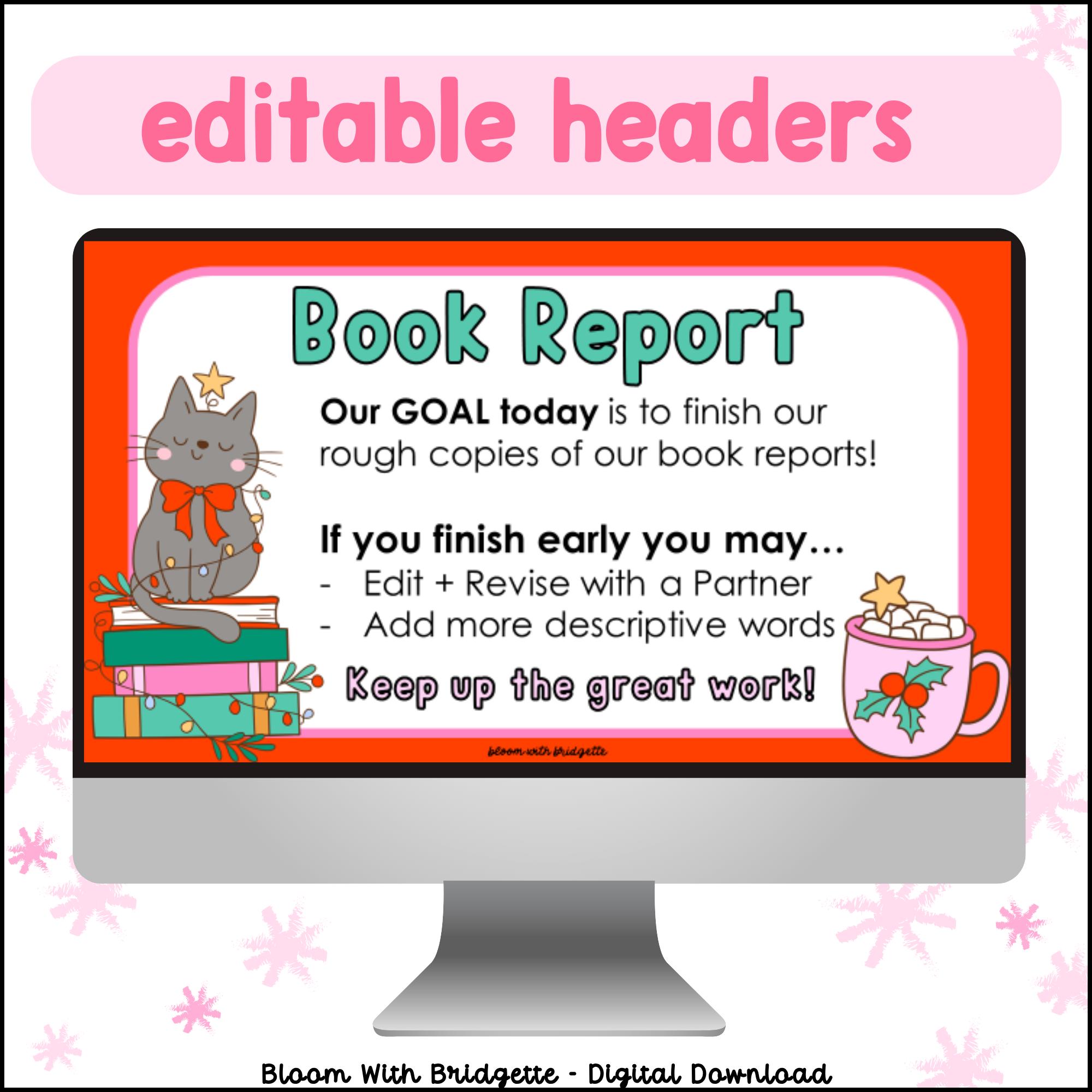 Christmas Classroom Slides, Editable Slide Template, Daily Slides ...