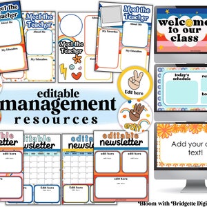 Retro Classroom Decor Bundle, Groovy Rainbow, 70's Classroom Theme ...