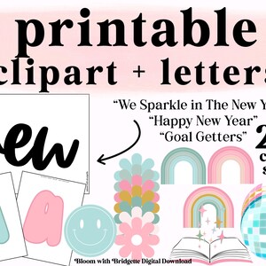 New Year Bulletin Board and Student Goal Setting Activity Printable New ...