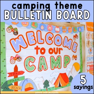 Camping Bulletin Board, Back to School Classroom Decor, Nature ...