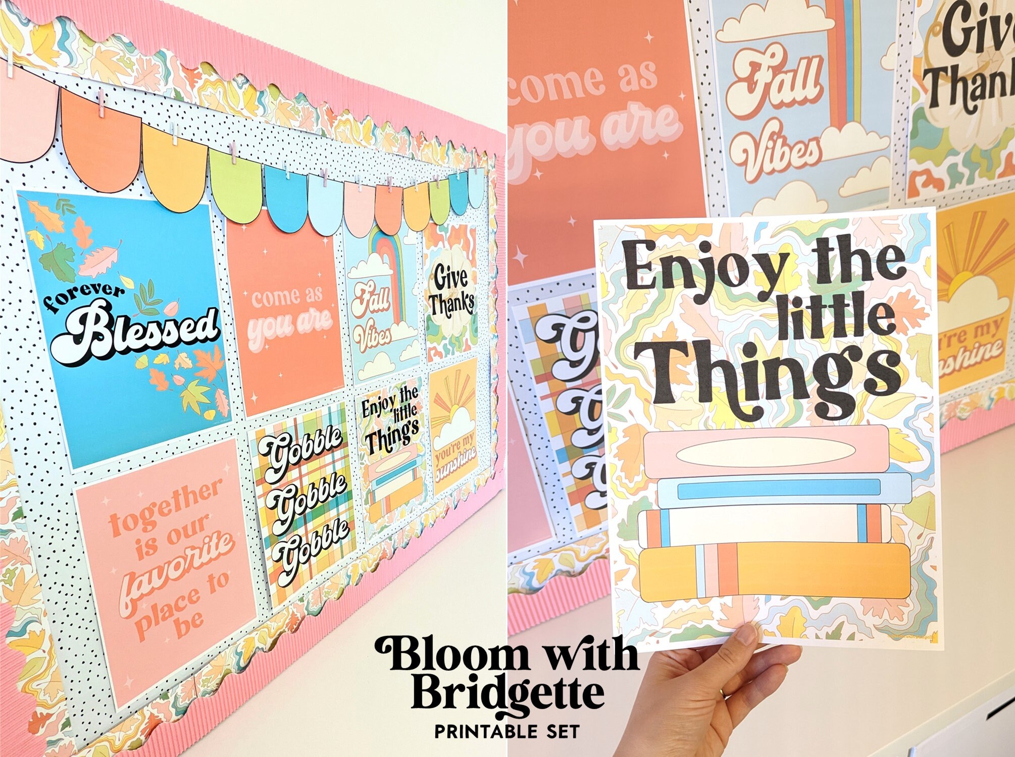 Retro Thanksgiving Posters Thanksgiving Bulletin Board - Etsy