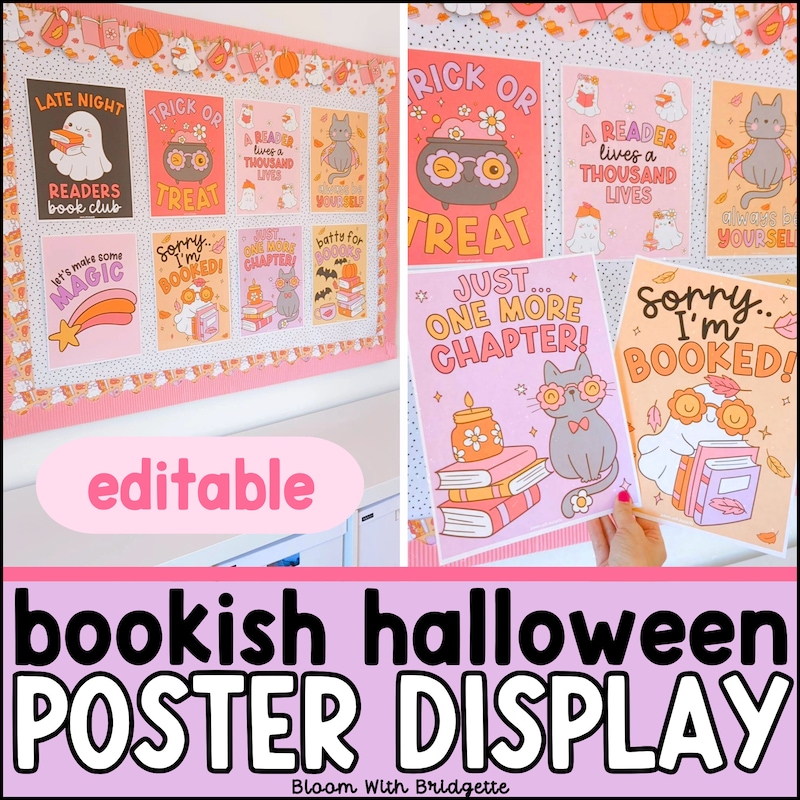 Cute Halloween Poster - Etsy