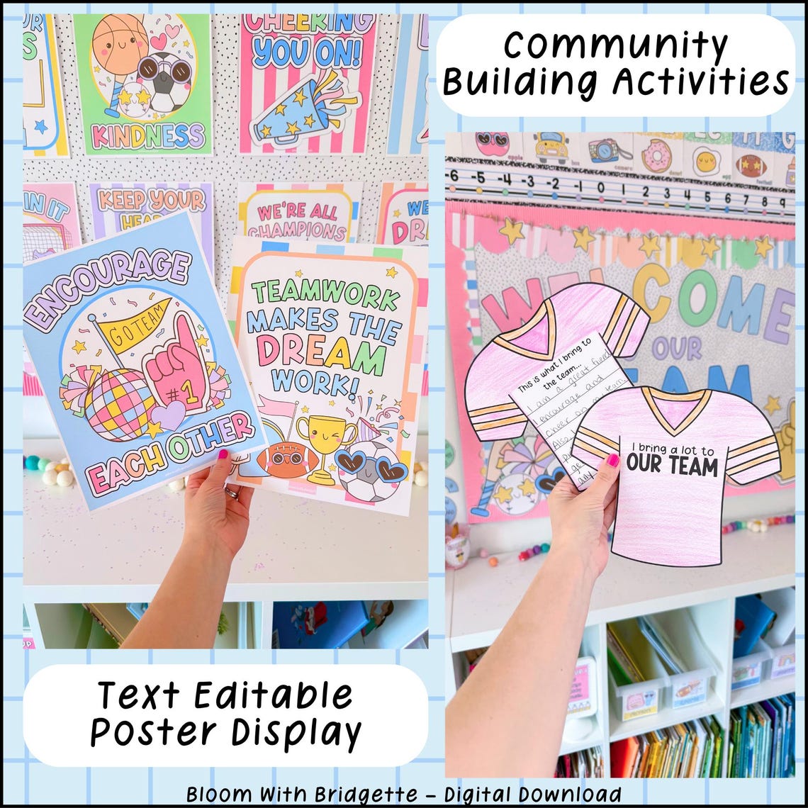 Sports Back to School Classroom Decor Bundle, Bilingual Bulletin Board ...