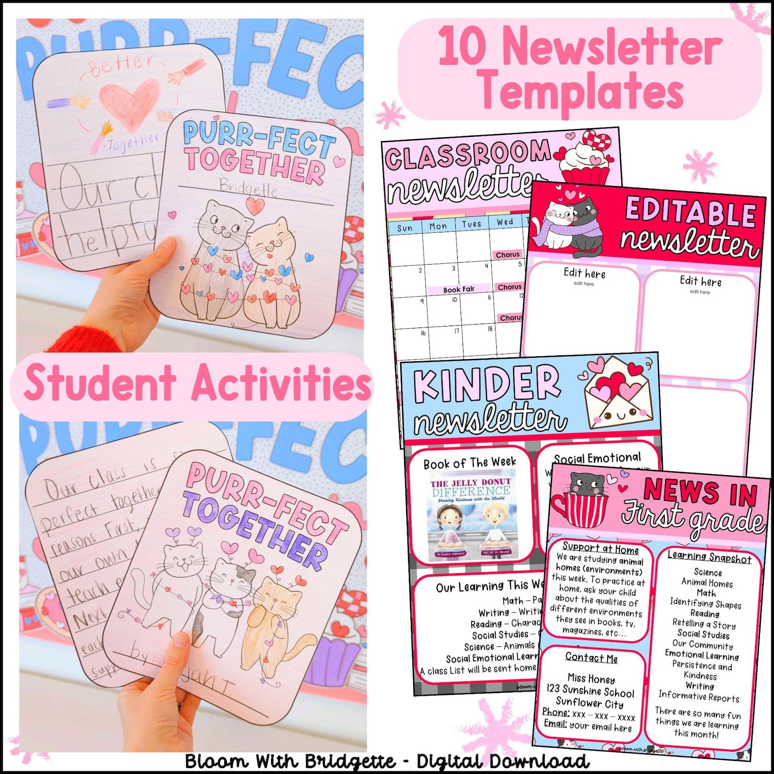 Valentine's Day Classroom Decor Bundle, Bulletin Board, Daily Slides ...