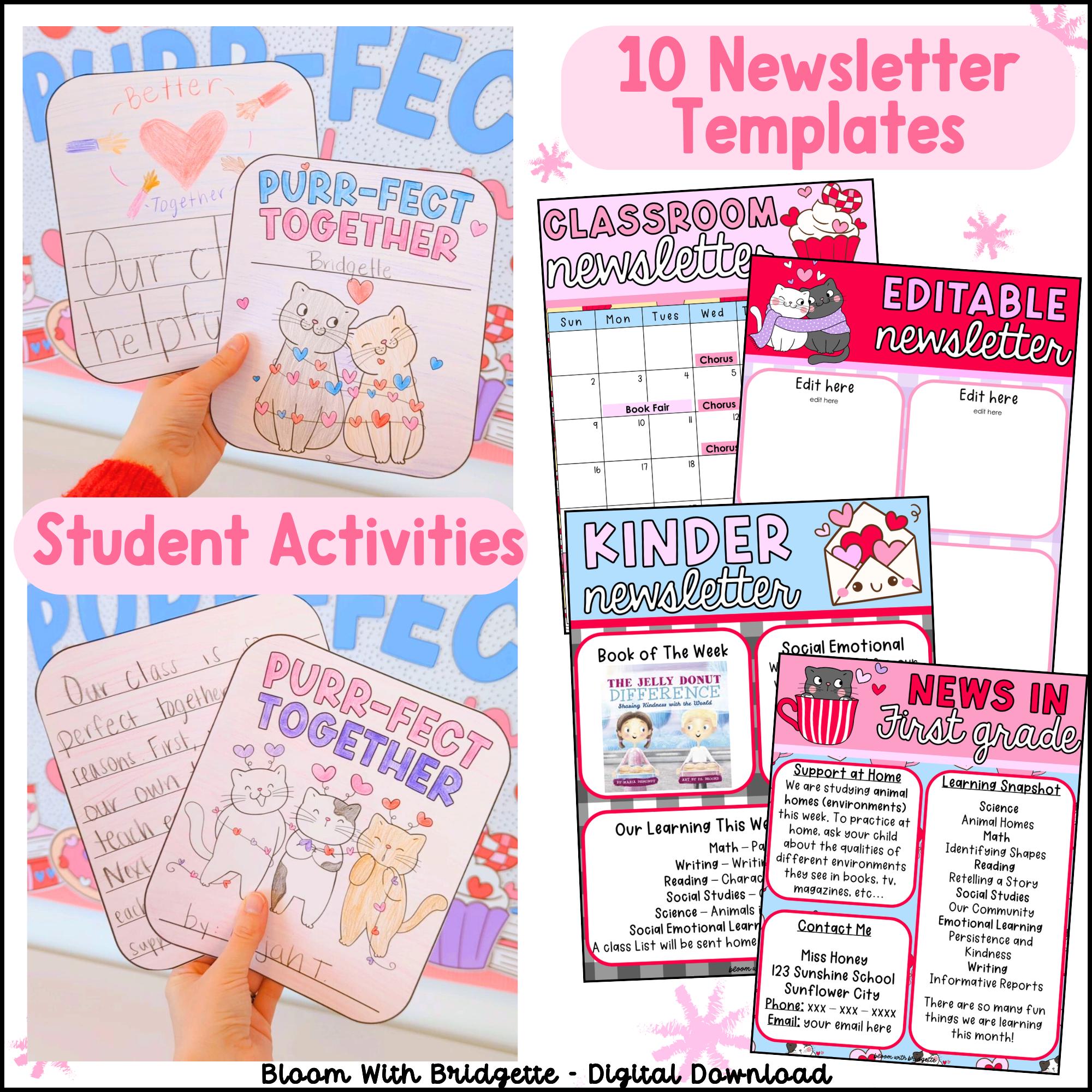 Valentine's Day Classroom Decor Bundle, Bulletin Board, Daily Slides ...