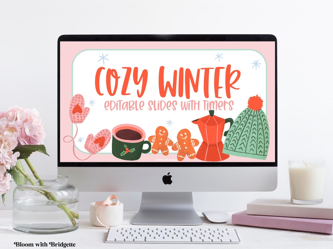 Winter Slide Templates With Timers, Editable Slide Templates, January ...