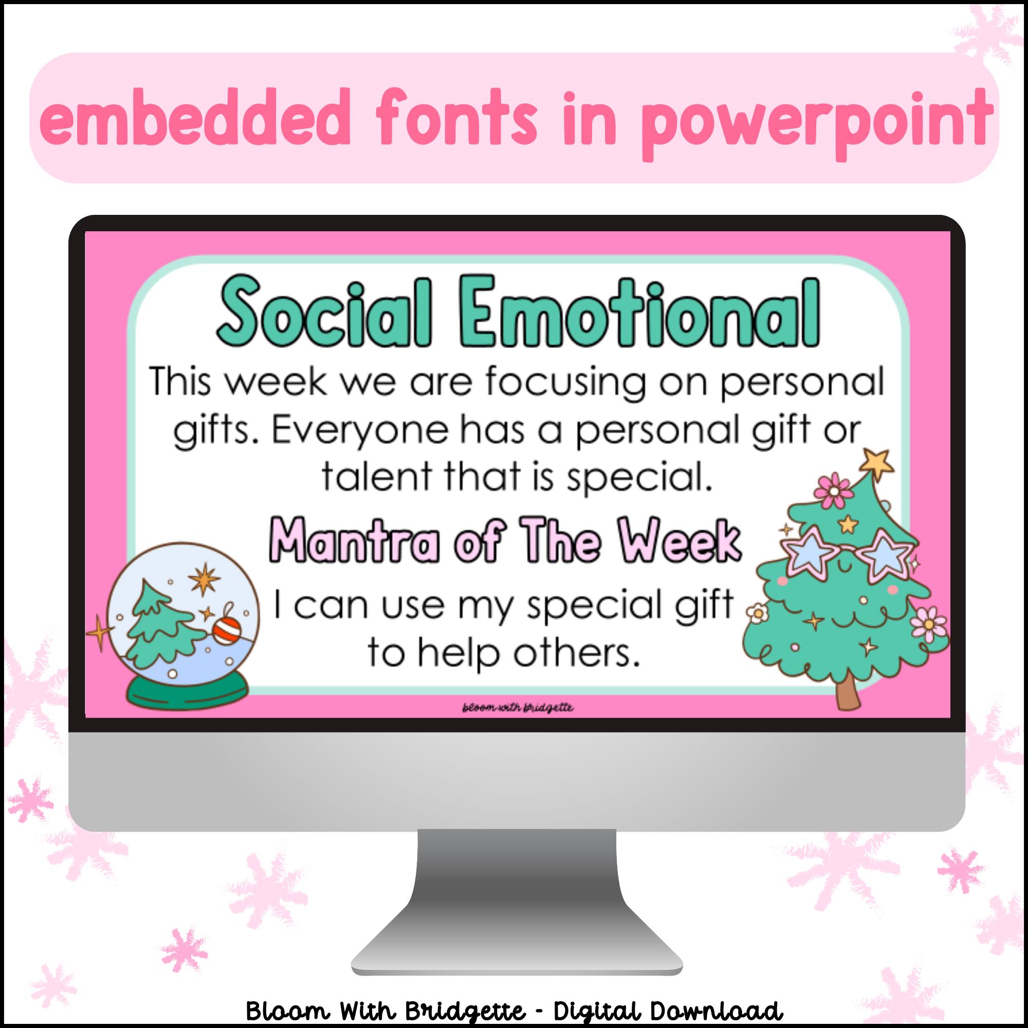 Christmas Classroom Slides, Editable Slide Template, Daily Slides ...