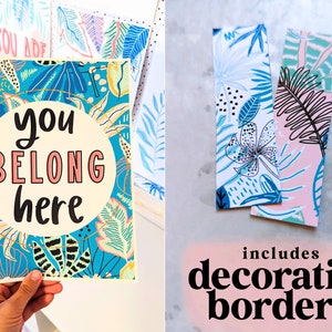 Bright Tropical Classroom Posters, Back to School Bulletin Board ...