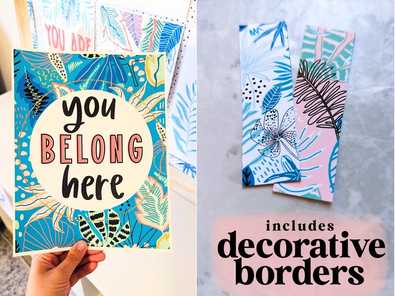 Bright Tropical Classroom Posters Back to School Bulletin - Etsy