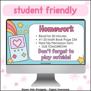 New Year Classroom Slides, Editable Slide Template, Daily Slides ...