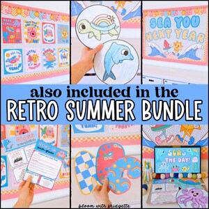 Retro Summer Bulletin Board, End of Year Bulletin Board, Summer Craft ...