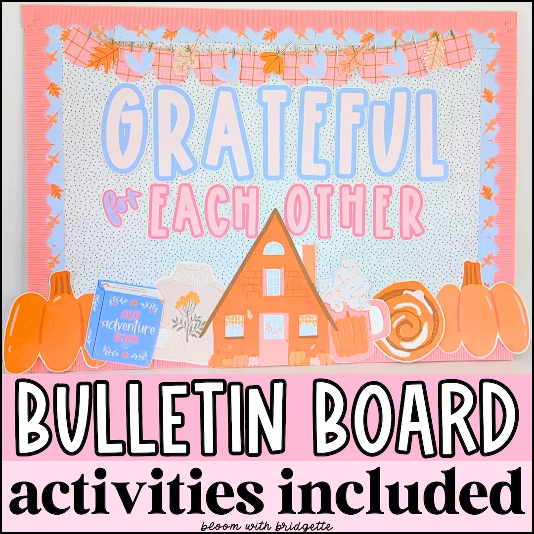 Thanksgiving Bulletin Board Kit and Student Activity, Fall Bulletin ...