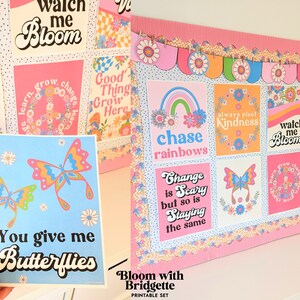 Retro Spring Classroom Posters, Easy Bulletin Board Display, Spring ...