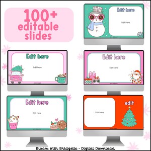 Christmas Classroom Slides, Editable Slide Template, Daily Slides ...